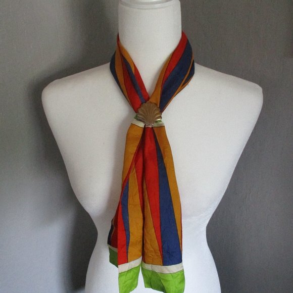 Vintage | Accessories | 22 Jester Triangles Oblong Scarf | Poshmark